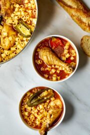 Imbakbaka - Libyan Chicken Pasta Dish - Proportional Plate