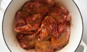 Imbakbaka - Libyan Chicken Pasta Dish - Proportional Plate