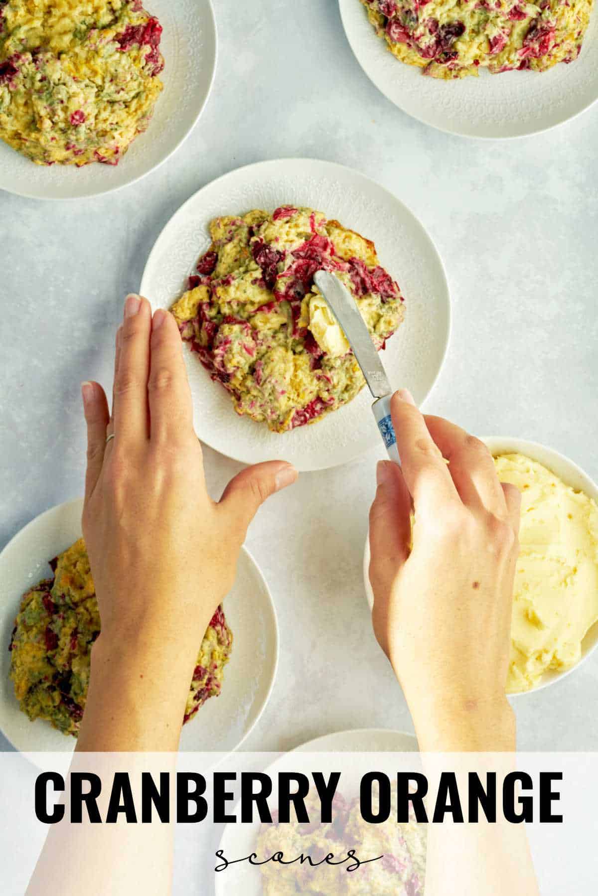 Cranberry Orange Scones | with Orange Honey Butter - Proportional Plate