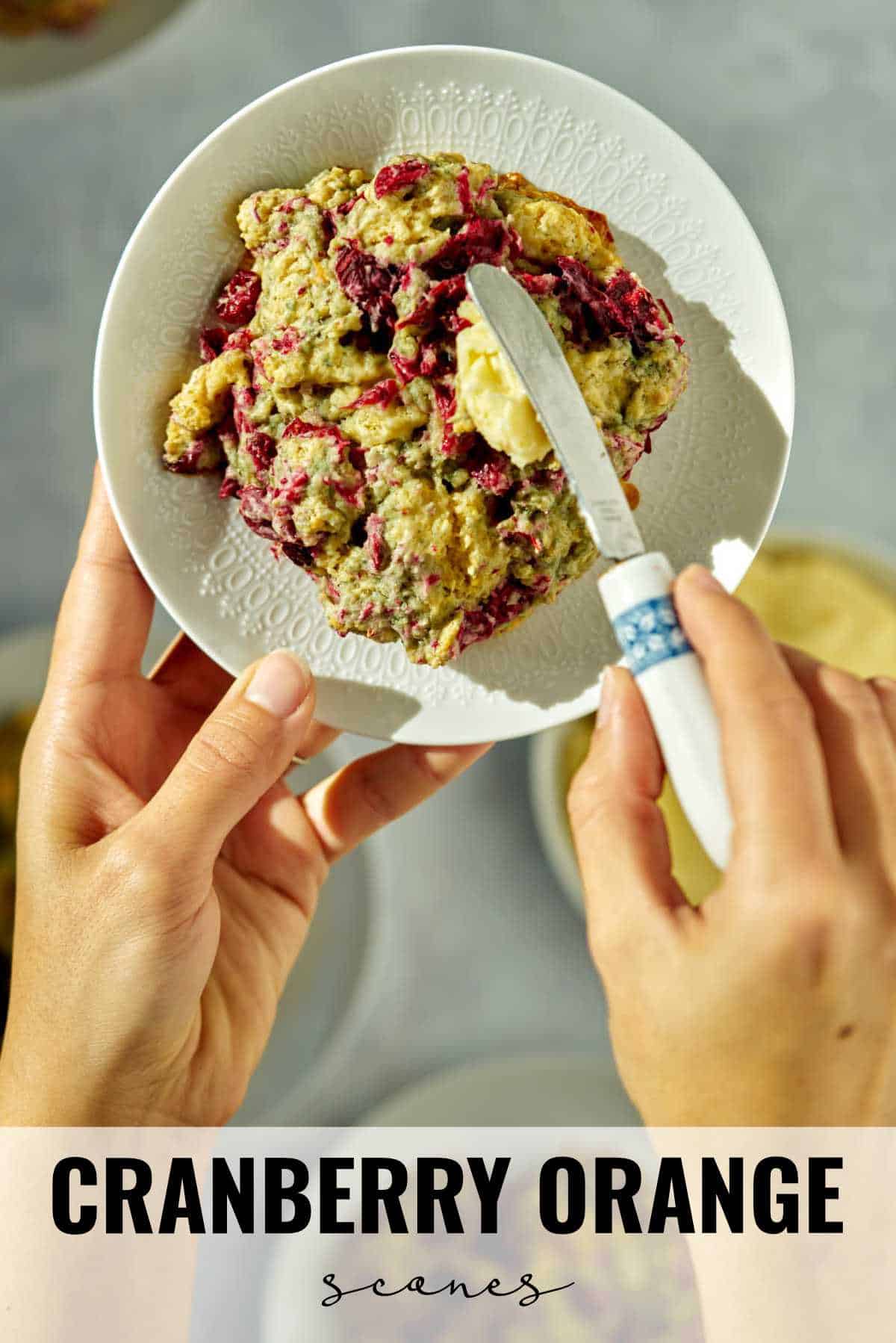 Cranberry Orange Scones | with Orange Honey Butter - Proportional Plate