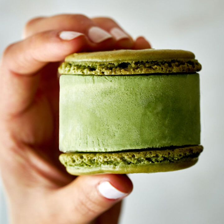 Matcha Macaron Ice Cream Sandwiches - Proportional Plate