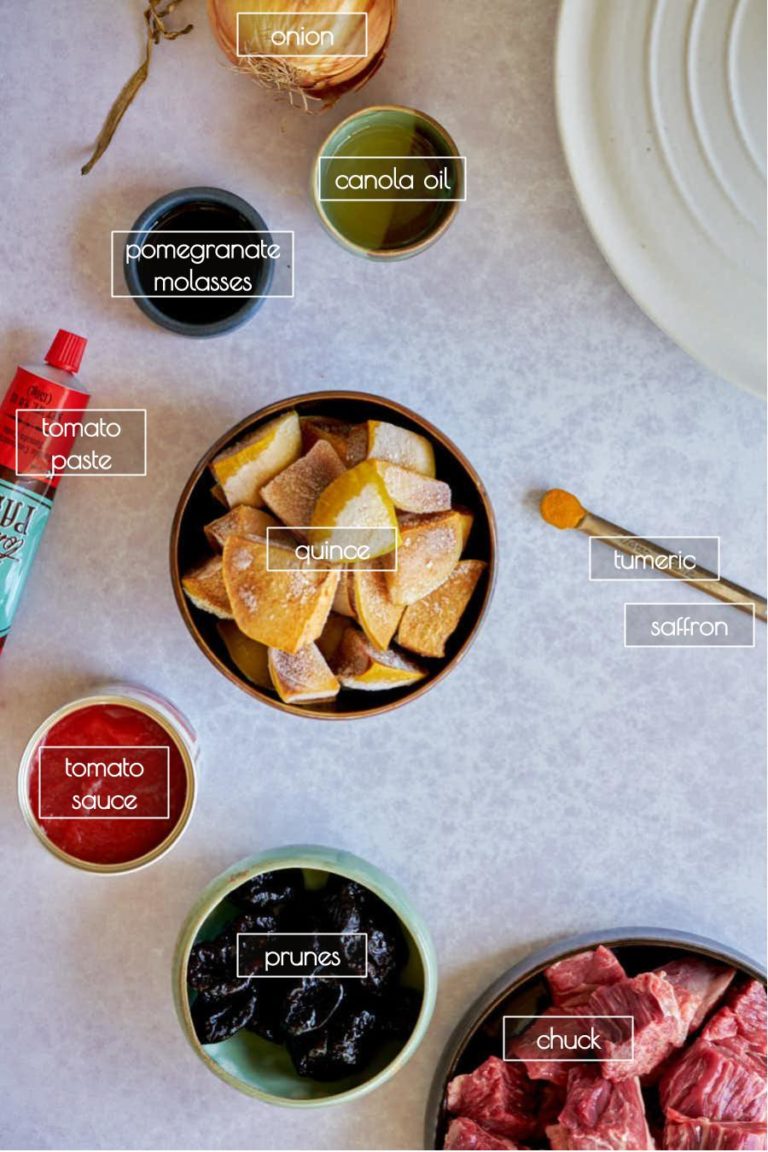 Khoresh e Beh (Persian Quince & Plum Stew)