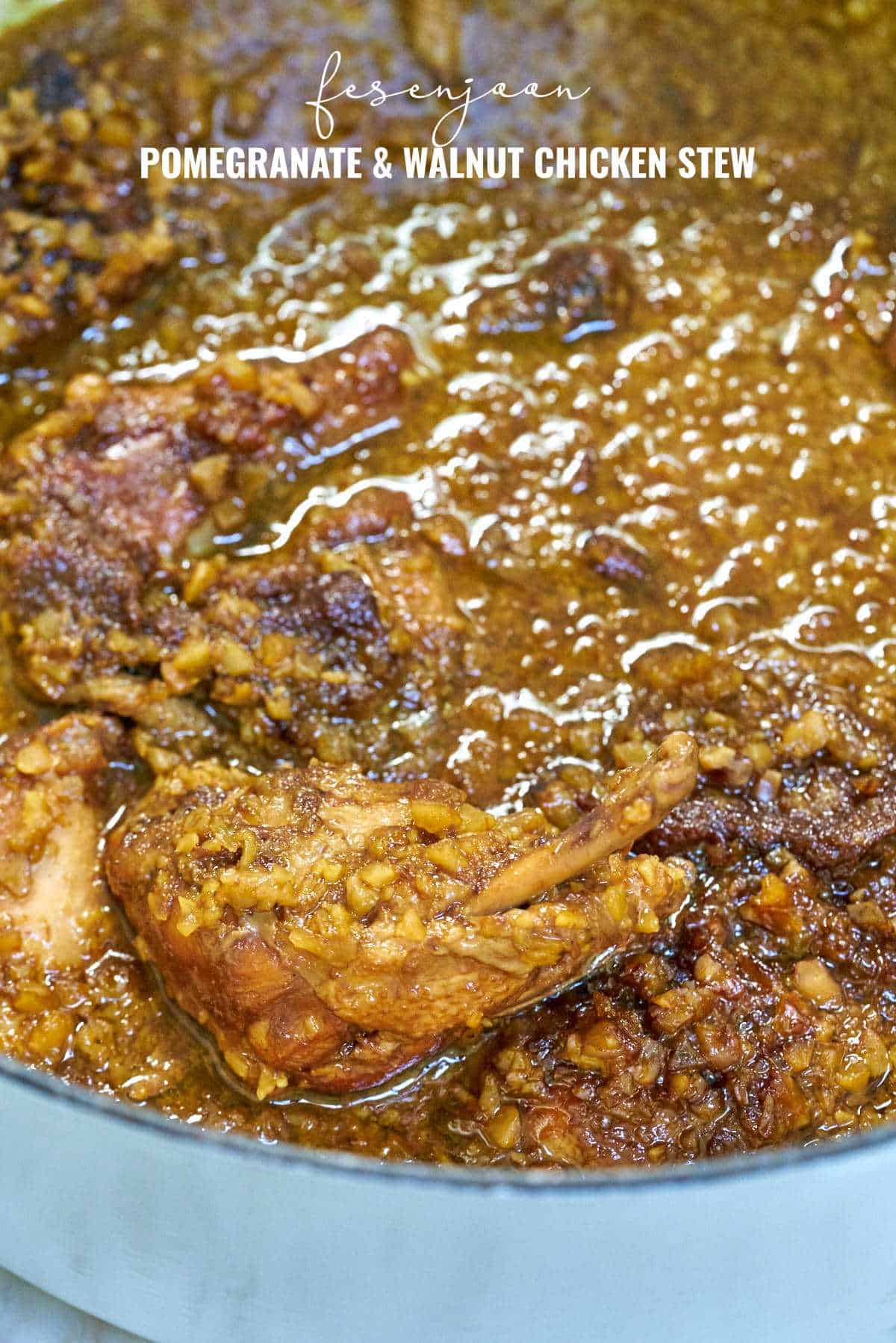 Fesenjoon (Persian Pomegranate & Walnut Chicken Stew) - Proportional Plate