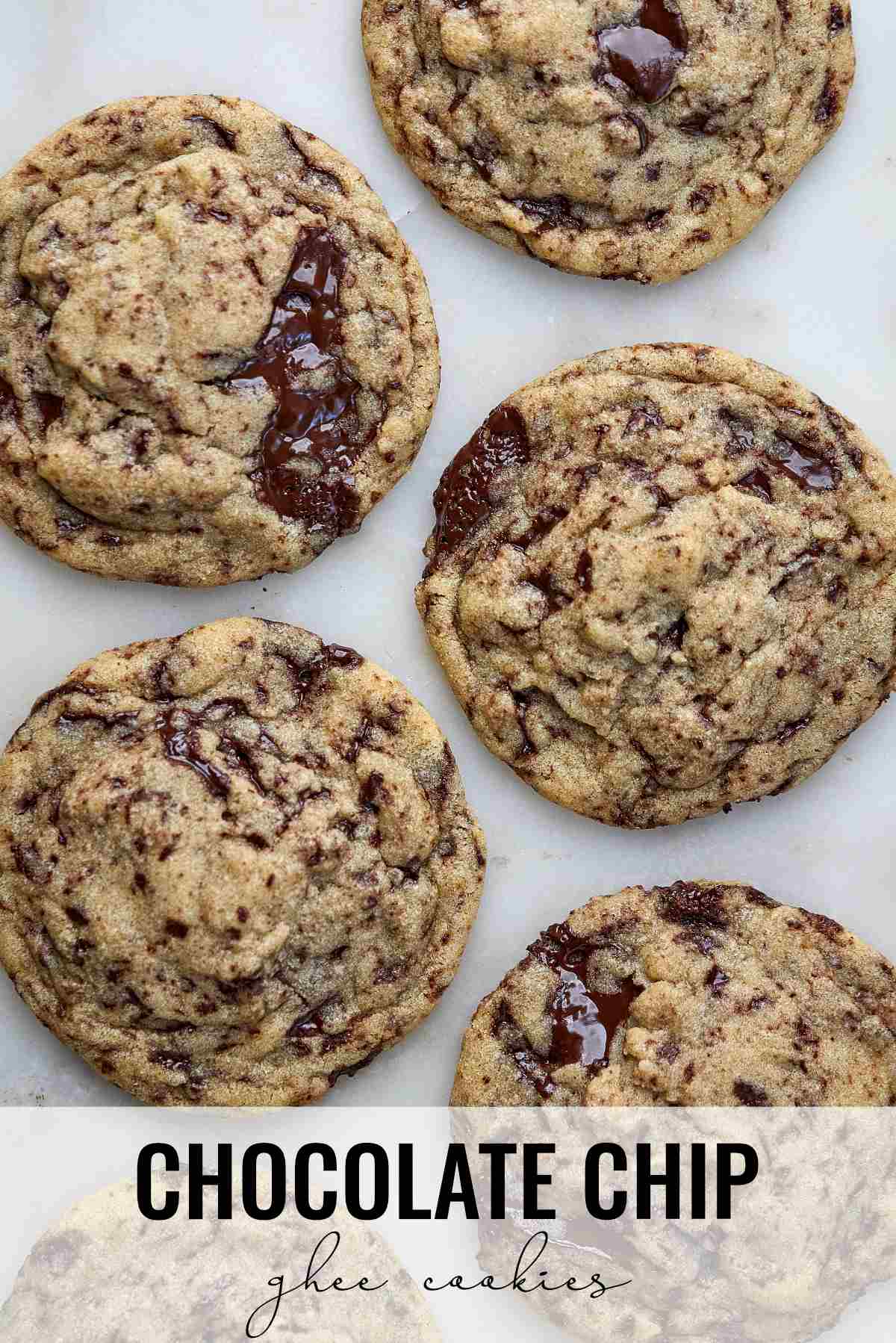 Dark Chocolate Chip Ghee Cookies - Proportional Plate