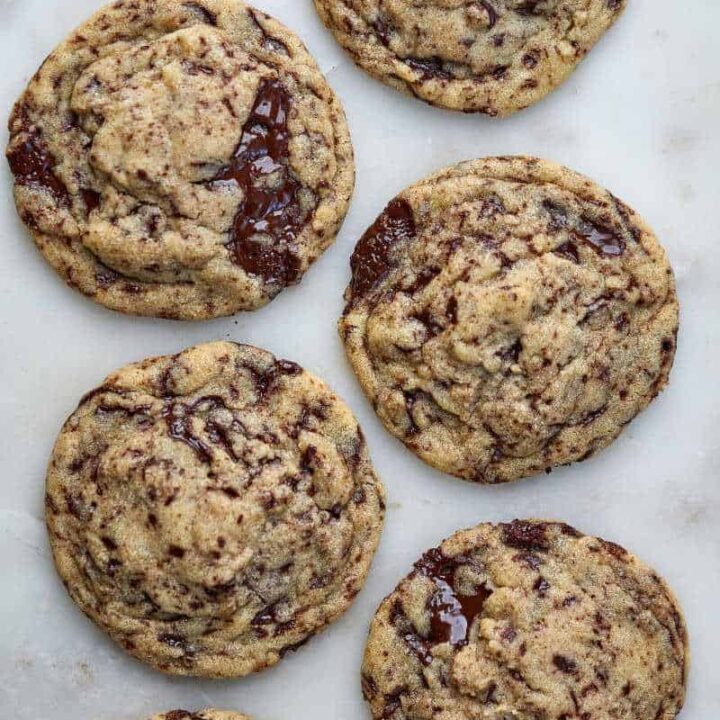 Dark Chocolate Chip Ghee Cookies - Proportional Plate