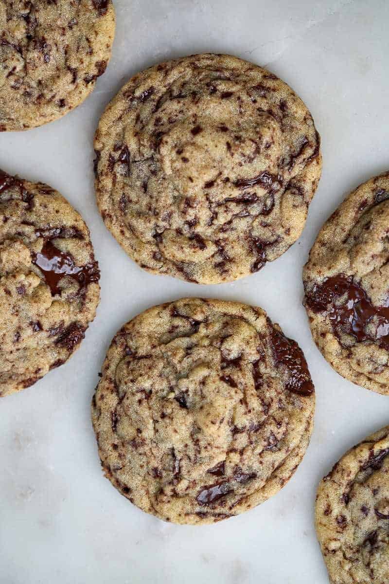 Dark Chocolate Chip Ghee Cookies - Proportional Plate