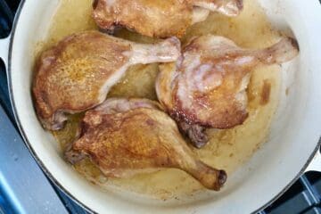 Sake Braised Duck Legs - Crispy Skin Duck Legs | Proportional Plate