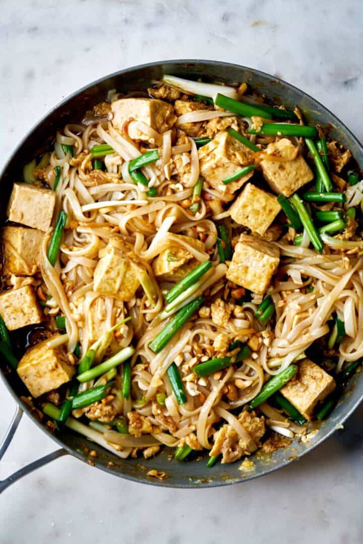 Rice Noodle Stir Fry with Tofu - Proportional Plate