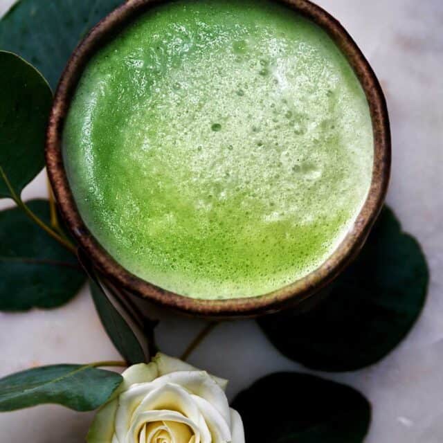 Matcha Rose Latte - Floral, Feminine, and Lovely Proportional Plate