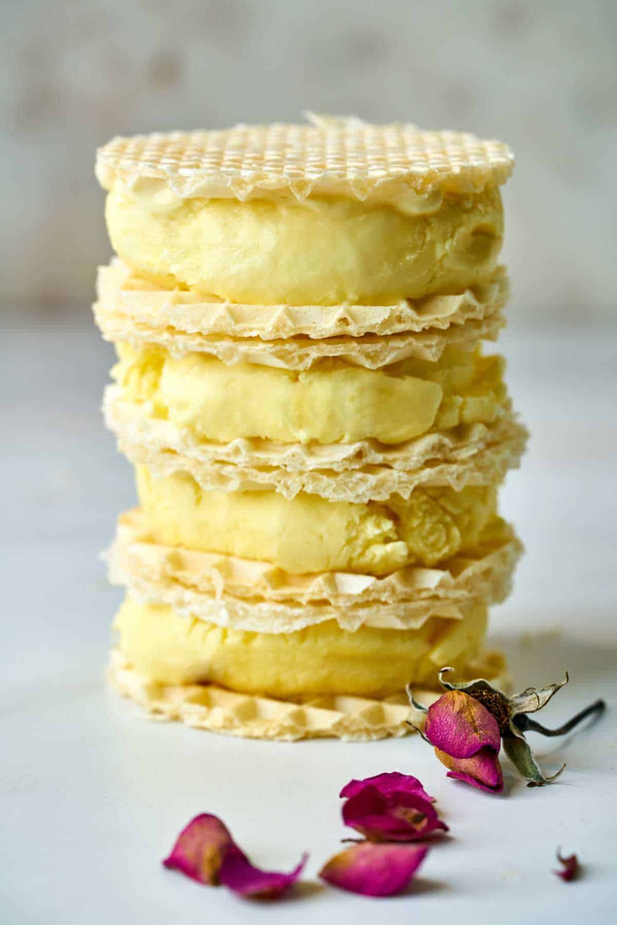 Bastani (Persian Saffron Rose Ice Cream) - Proportional Plate