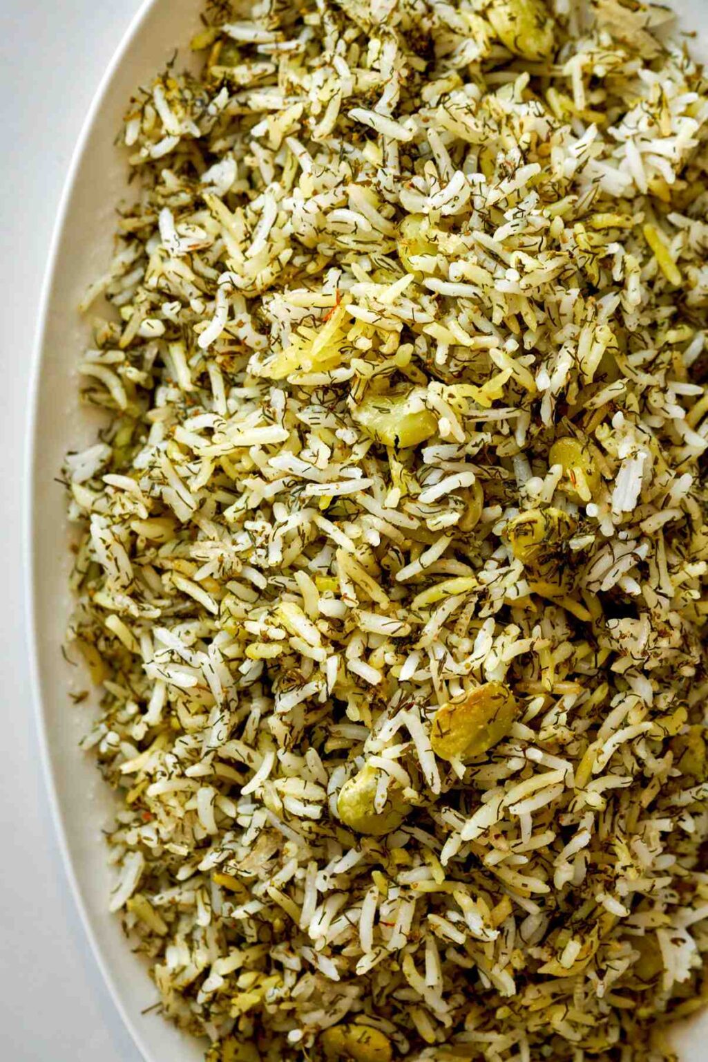 Baghali Polow, Perisan Dill Rice - Proportional Plate