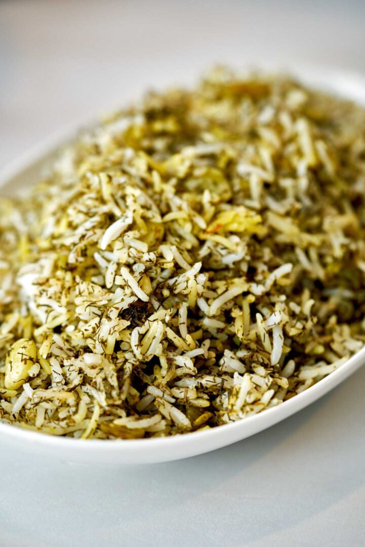 Baghali Polow, Perisan Dill Rice - Proportional Plate