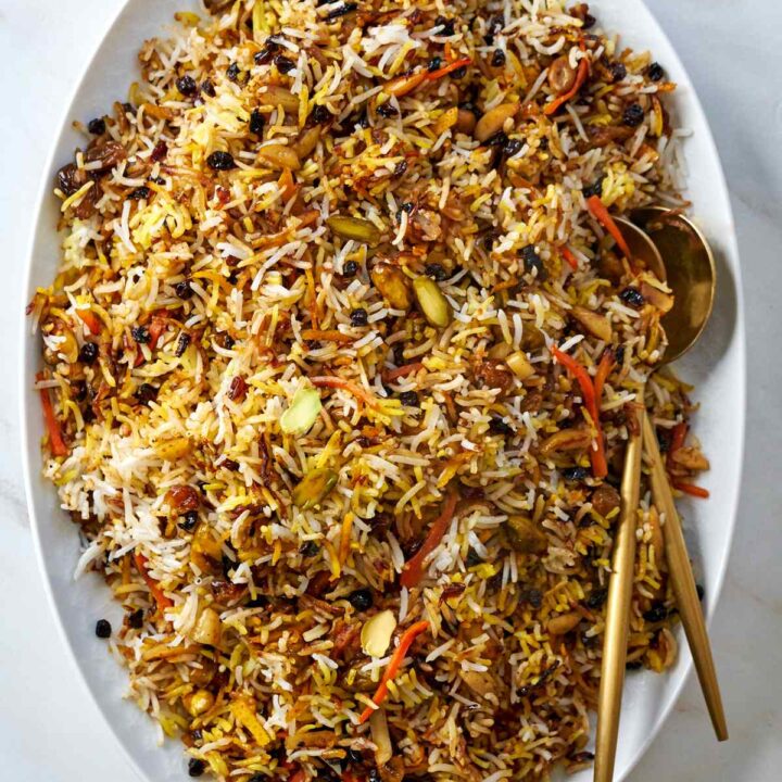 Shirin Polo (Persian Jeweled Rice) aka Javaher or Morasa Polo ...