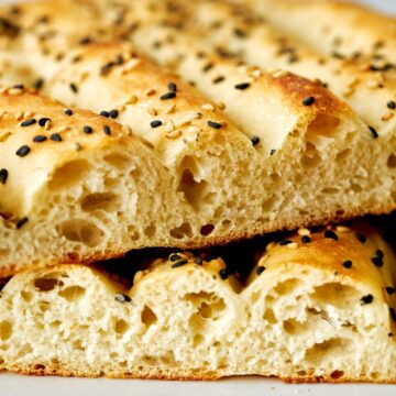 Noon Barbari (Persian Flatbread) - Proportional Plate