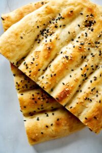 Noon Barbari (Persian Flatbread) - Proportional Plate