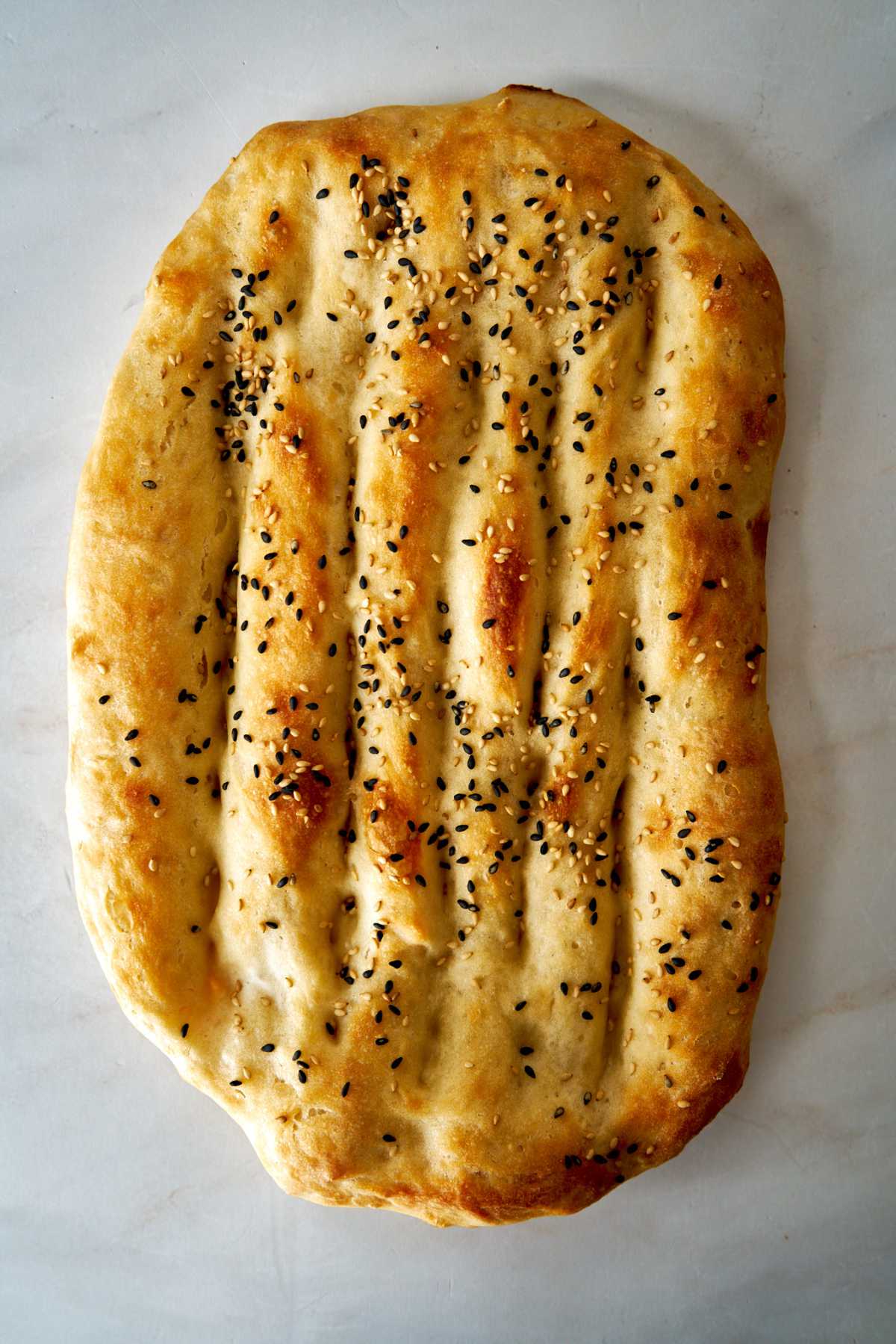 Noon Barbari (Persian Flatbread) - Proportional Plate