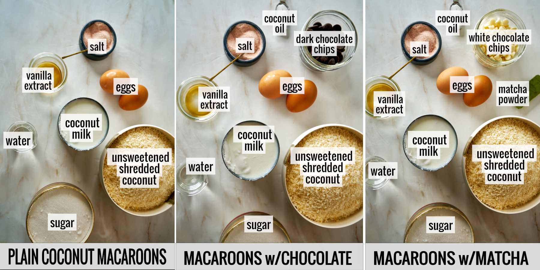 Coconut Macaroons - Proportional Plate