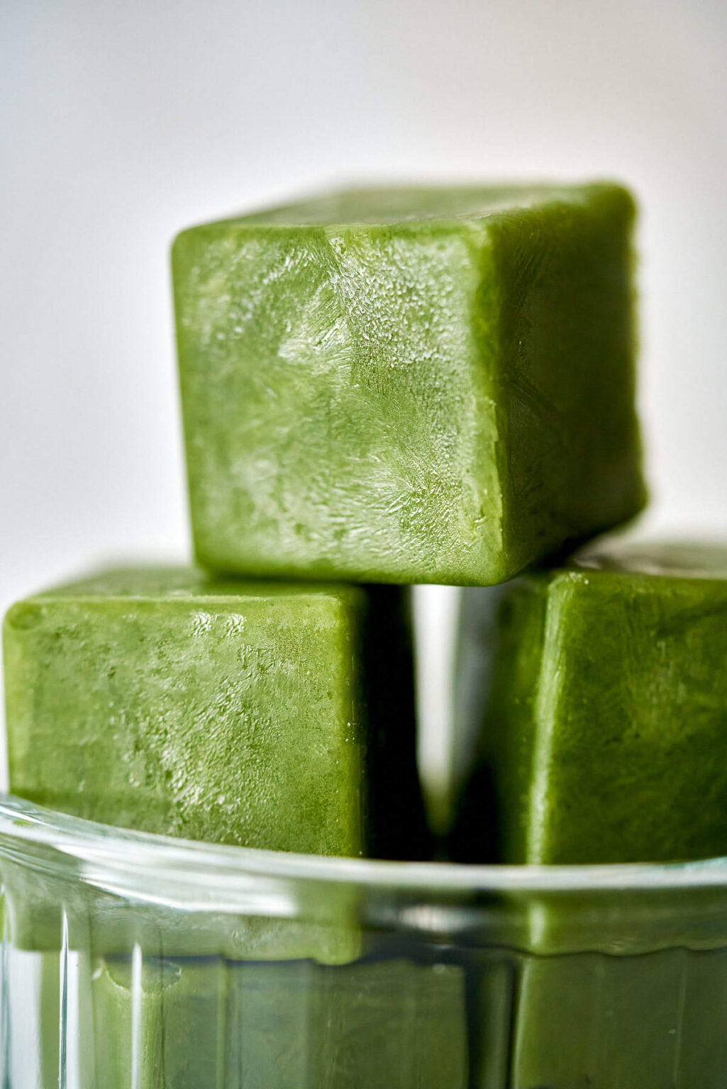 Matcha Latte Ice Cubes - Proportional Plate