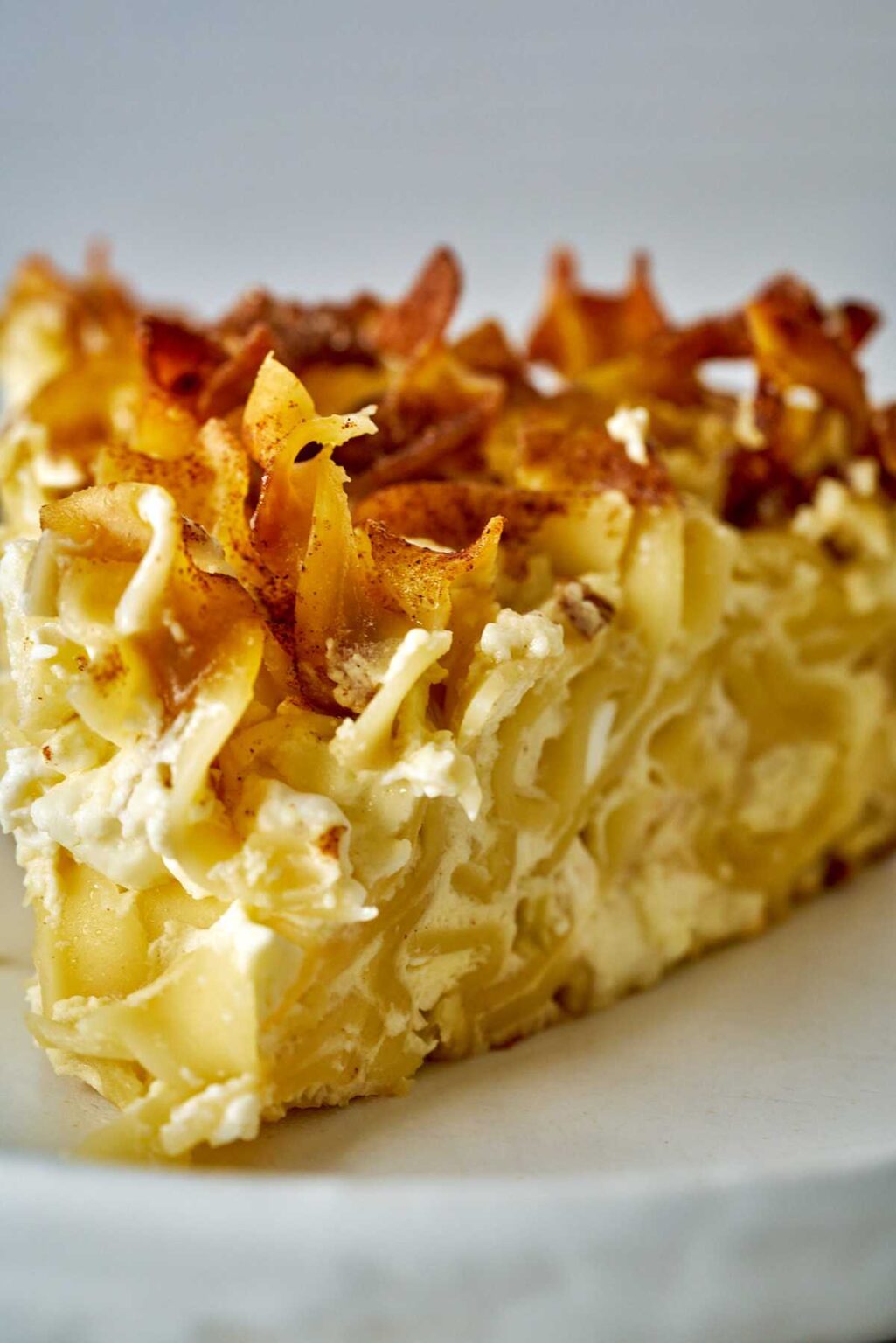 Cast-Iron Noodle Kugel with Apples and Cinnamon