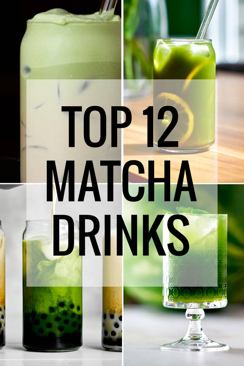 Top 12 Matcha Drinks - Proportional Plate