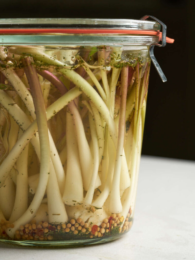 Pickled Ramps (Refrigerator Pickling) - Proportional Plate