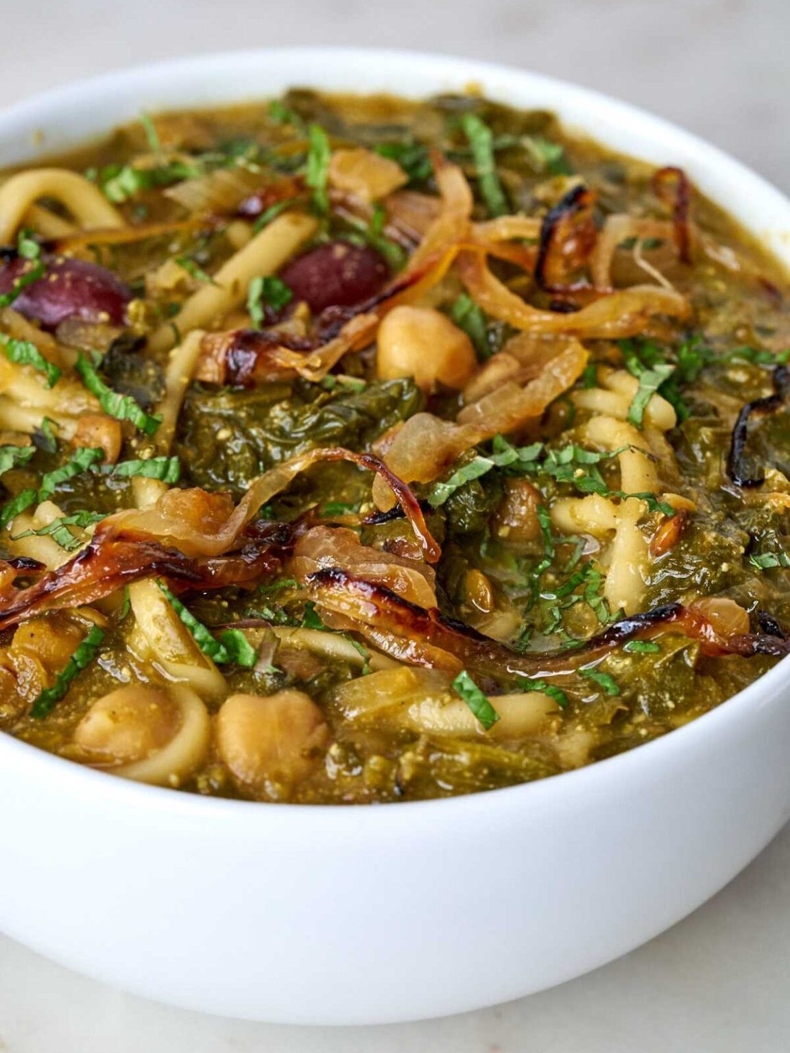 Ash Reshteh (Persian Noodle Soup) - Proportional Plate