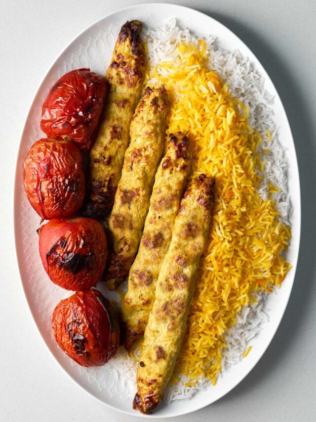 No-Knead Chicken Koobideh - Proportional Plate