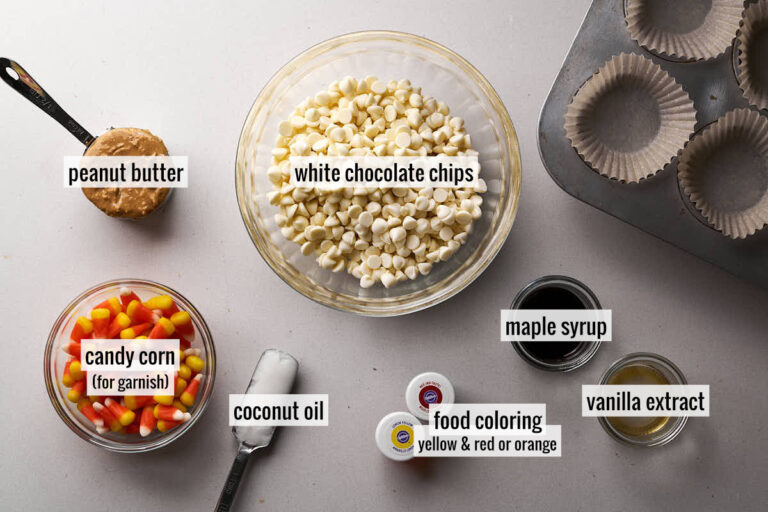 Candy Corn Peanut Butter Cups - Proportional Plate