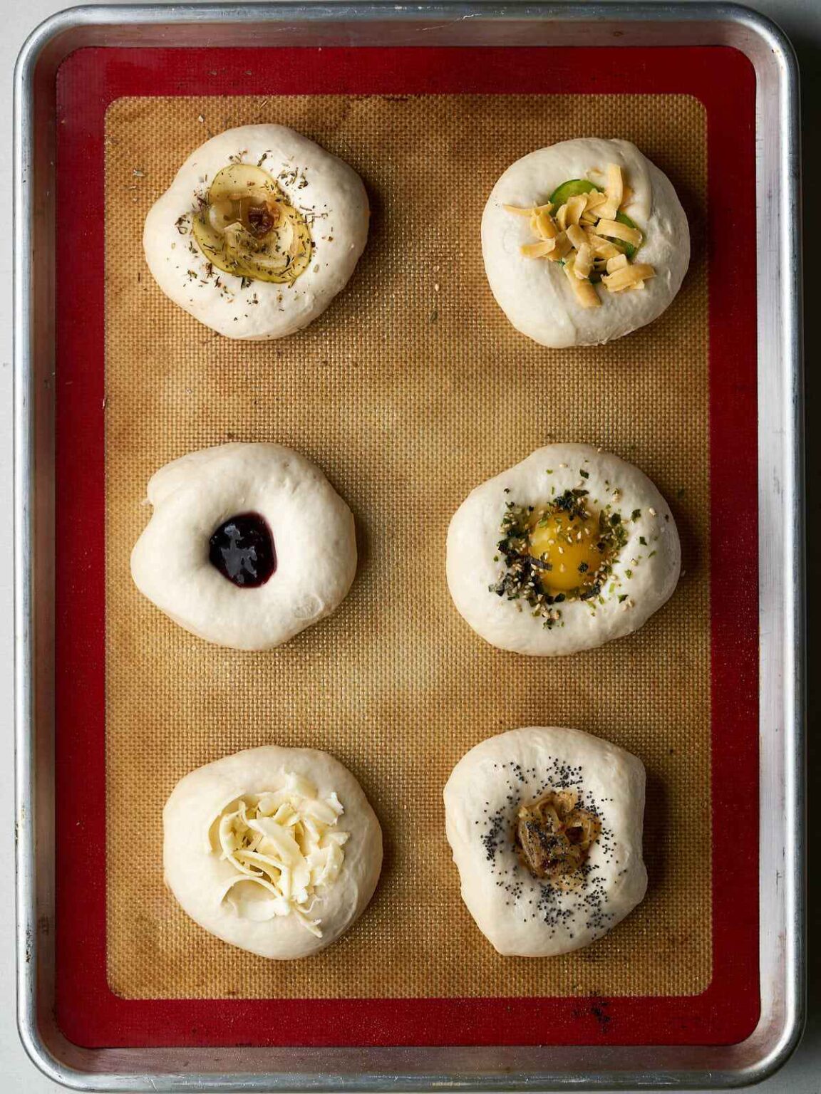 Easy 4 Ingredient Bialys + 6 Filling Options
