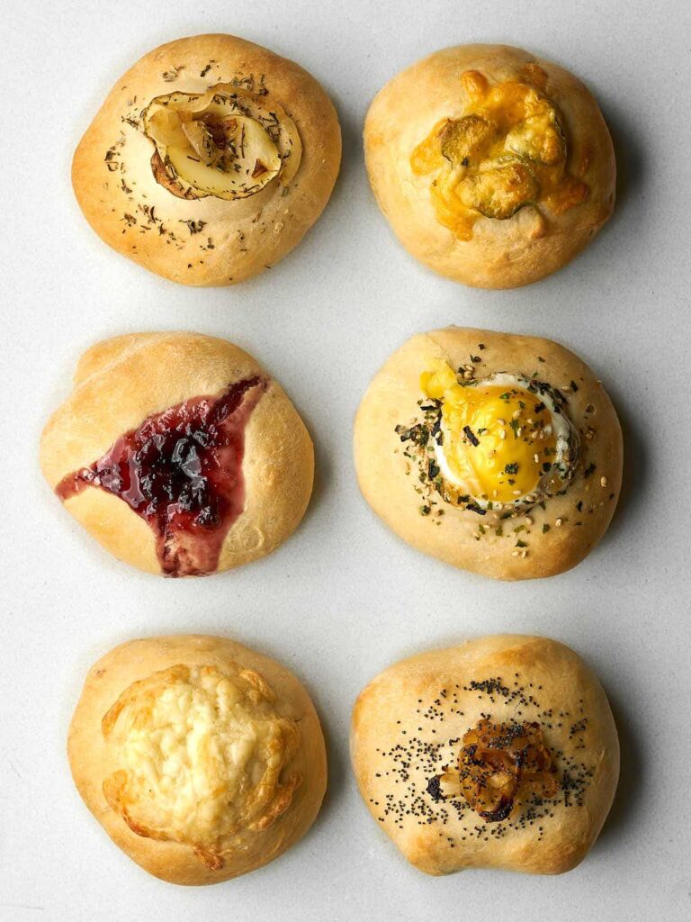 Easy 4 Ingredient Bialys + 6 Filling Options